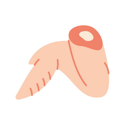 Chicken feet icon fresh meat silhouette Royalty Free Vector