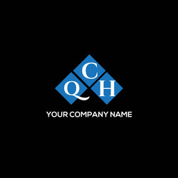Qch letter logo design on black background Vector Image