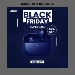 Social media post about earpods Royalty Free Vector Image