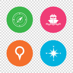 Windrose navigation compass shipping delivery Vector Image