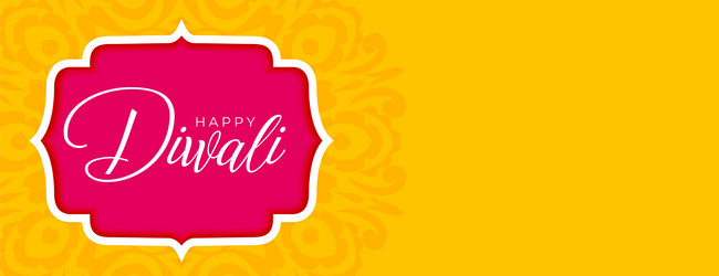 Happy diwali wishes card with text space design Vector Image