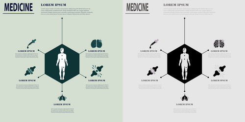 Medical infographic health problems Royalty Free Vector