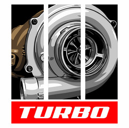 Turbo kit template for graphic design Royalty Free Vector
