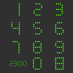 Arabic-indic numbers set Royalty Free Vector Image