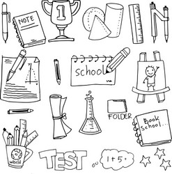 Hand draw education school doodles Royalty Free Vector Image