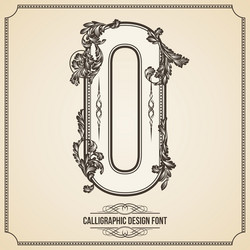 Calligraphic font number 8 Royalty Free Vector Image