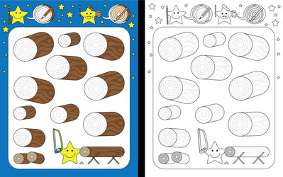 Little stars worksheet Royalty Free Vector Image