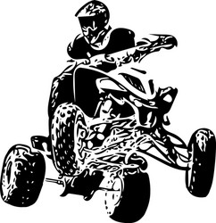 Atv quad bike and sexy girl - extreme dirt Vector Image