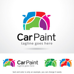 Car paint logo template Royalty Free Vector Image