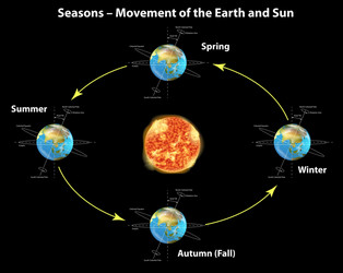 Diagram earth seasons Royalty Free Vector Image