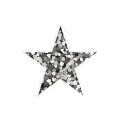 Silver 3d star with highlights Royalty Free Vector Image