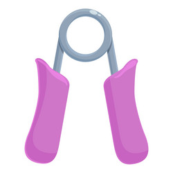 Steel espander icon cartoon hand grip Royalty Free Vector