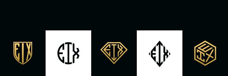 Initial letters ert logo designs bundle Royalty Free Vector