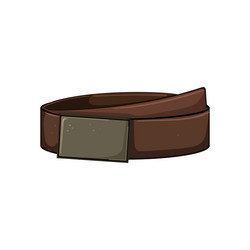 Buckle leather belt cartoon Royalty Free Vector Image