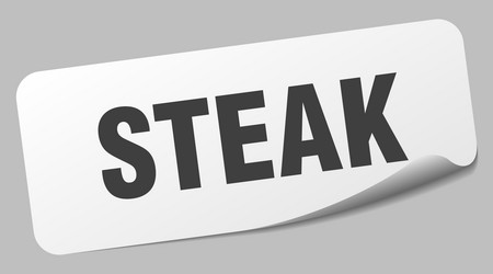Steak sticker steak label Royalty Free Vector Image