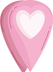 Heart pointer location Royalty Free Vector Image