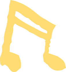 Pop cute musical note scribbles drawn by children Vector Image