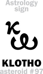 Astrology asteroid moira Royalty Free Vector Image