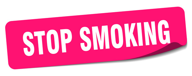 Stop smoking sticker label Royalty Free Vector Image