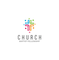 Colorful Church Word Art Royalty Free Vector Image