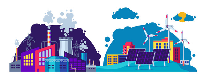 Children using renewable energy earth day Vector Image