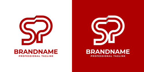 Simple sp monogram logo suitable for any business Vector Image