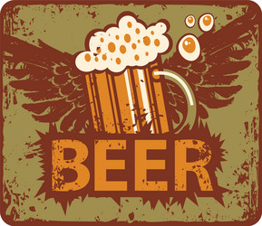 Beer tap logo drop on white background Royalty Free Vector