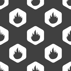 Black hexagon fire extinguisher pattern Royalty Free Vector