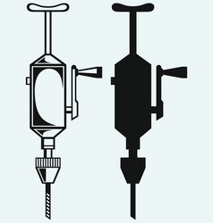 Hand drill Royalty Free Vector Image - VectorStock