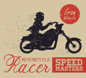 Motorcycle rider background Royalty Free Vector Image