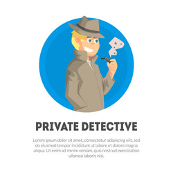 Private detective banner template Royalty Free Vector Image