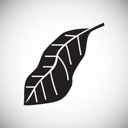 Tropic leaf on white background for graphic Vector Image