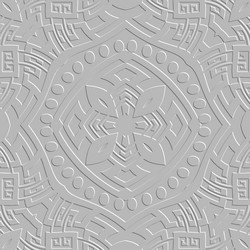 Emboss textured 3d seamless pattern tribal ethnic Vector Image