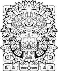 Aztec God Vector Images (over 3,600)
