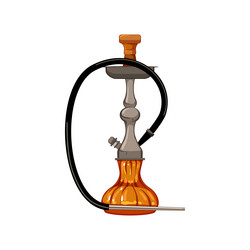 Relaxation hookah shisha cartoon Royalty Free Vector Image