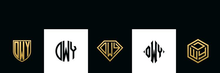 Initial letters ivj logo designs bundle this Vector Image