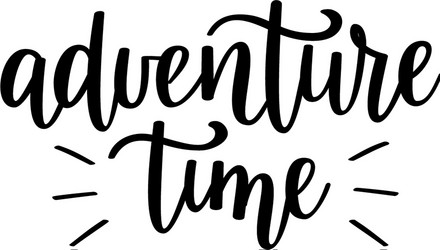 Adventure awaits lettering motivational Royalty Free Vector