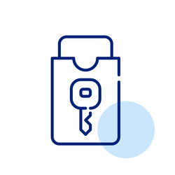 Electronic lock hotel room key card in a paper Vector Image