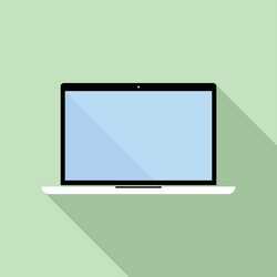 Laptop with hi on screen Royalty Free Vector Image