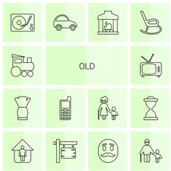 Old icons Royalty Free Vector Image - VectorStock