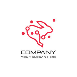 Smart rabbit glasses graduate cap logo Royalty Free Vector