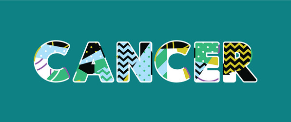 Cancer concept word art Royalty Free Vector Image