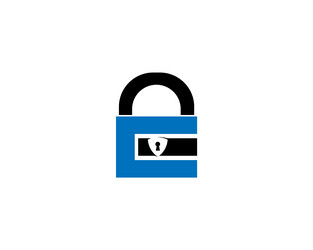 Letter r lock and security logo design concept Vector Image