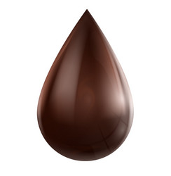 Brown drop chocolate Royalty Free Vector Image