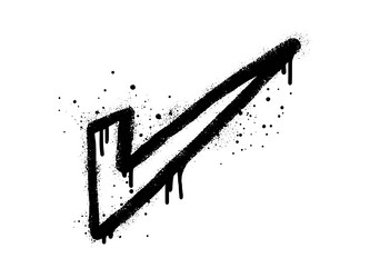 Check sign spray painted graffiti check mark Vector Image