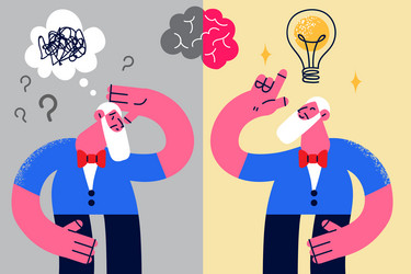 Elderly people suffer from memory loss Royalty Free Vector