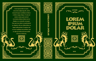 Old book cover design elements Royalty Free Vector Image