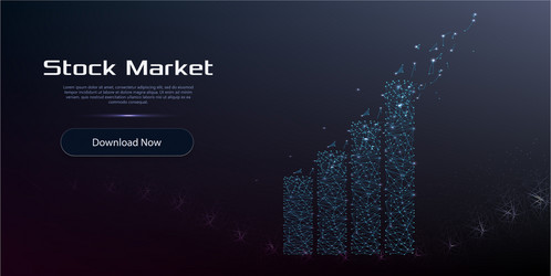 Abstract financial chart with uptrend line graph Vector Image