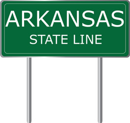 Georgia state line green road sign us Royalty Free Vector