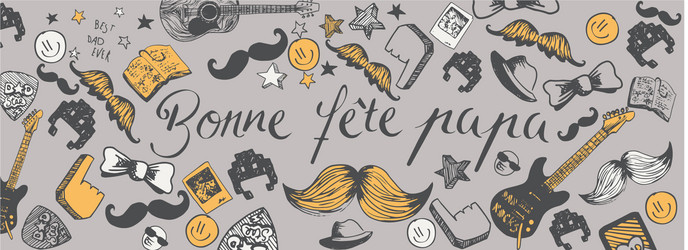 French happy fathers day card Royalty Free Vector Image